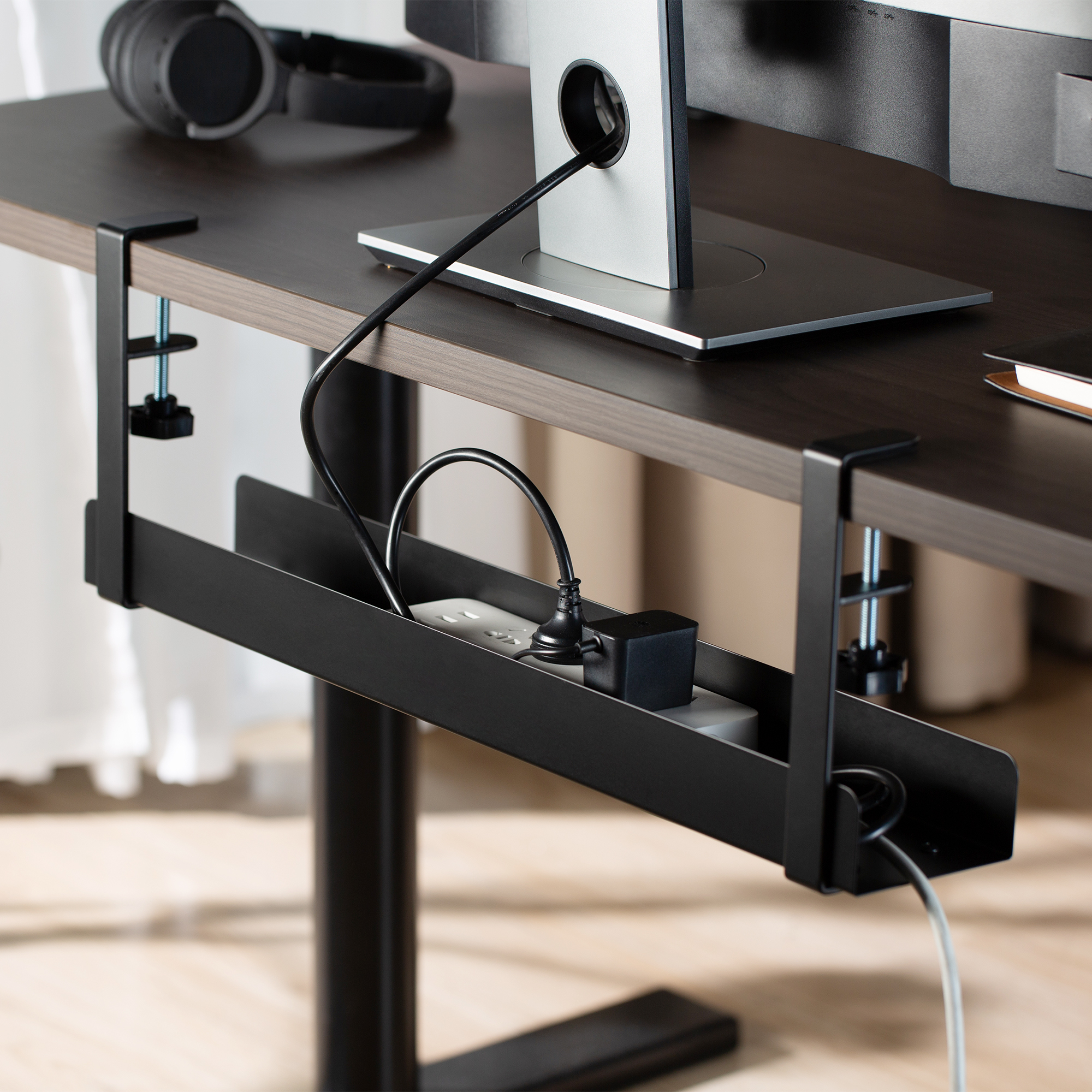 Clamp-On Under Desk Cable Tray | Ewent Eminent