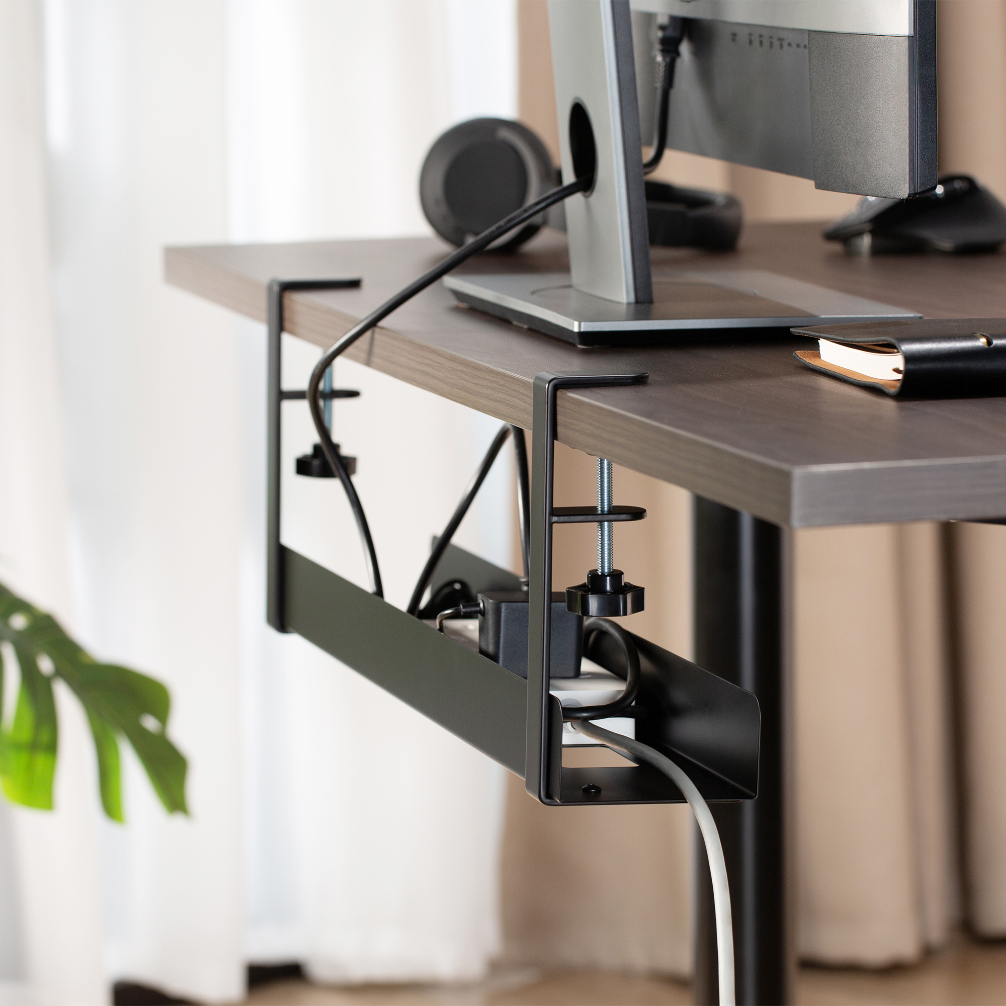 Clamp-On Under Desk Cable Tray | Ewent Eminent
