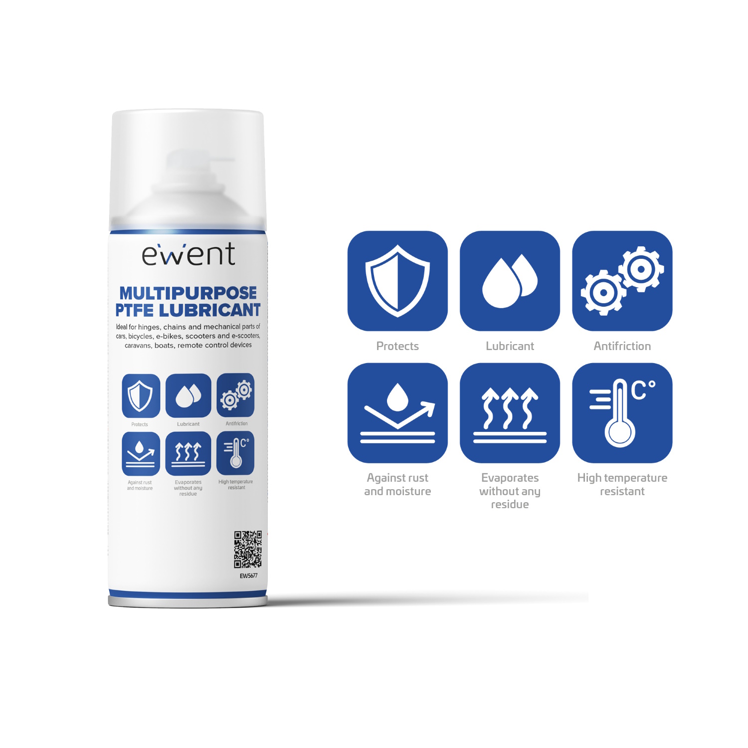 PTFE anti-friction dry lubricant spray 400ml | Ewent Eminent